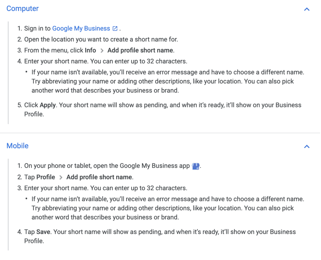 Google Business Profile Launches New Short Names | Blackhawk